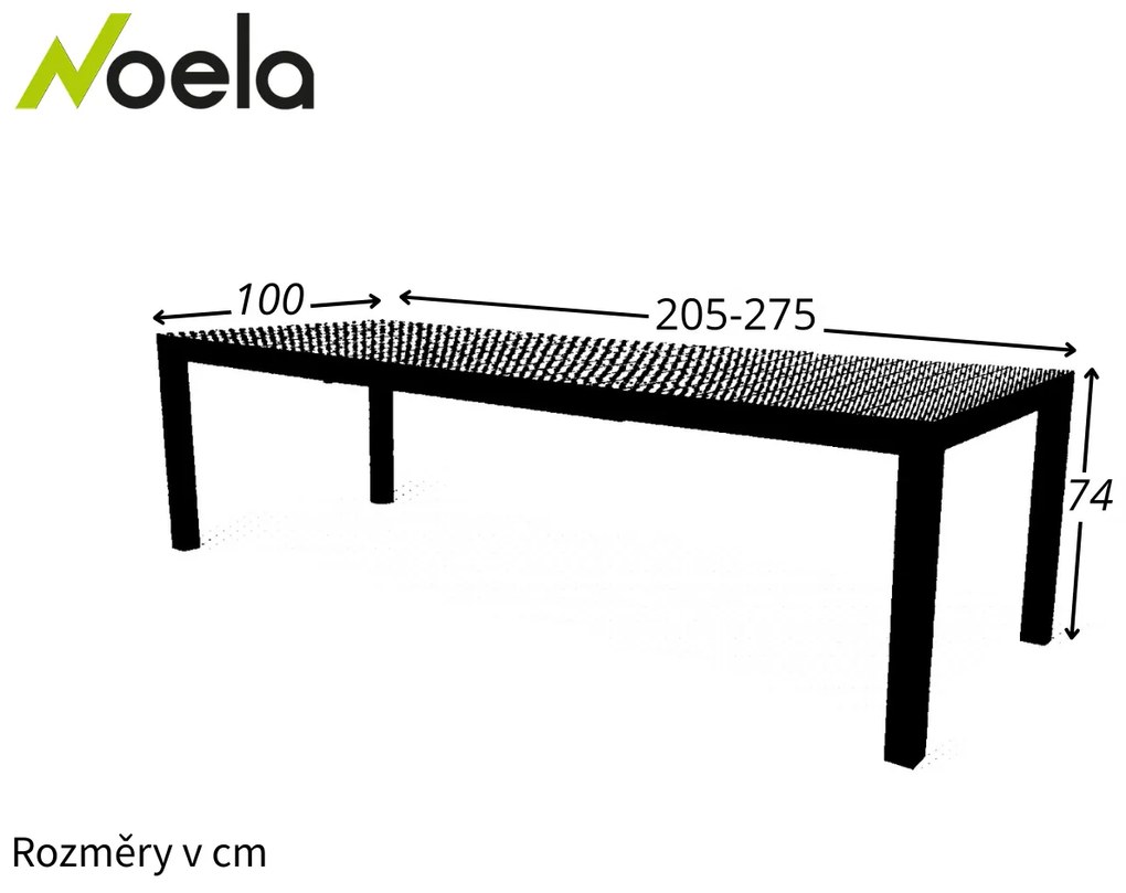 Noela Kovový rozkládací stůl Grande Pasto XXL