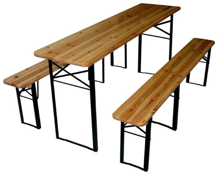 Zahradní sestava stůl + 2 lavice