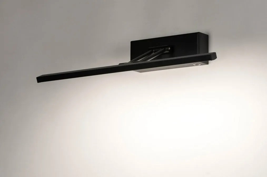 Nástěnné designové LED svítidlo nad zrcadlo Alfonso Black
