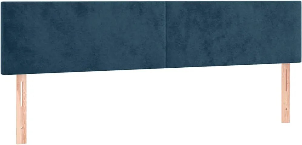 Box spring postel s matrací tmavě modrá 180x200 cm samet 3127389