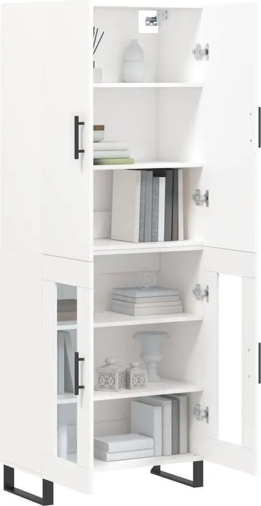 Skříň highboard bílá 69,5 x 34 x 180 cm kompozitní dřevo 3195755