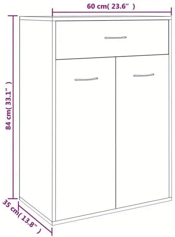 Botník, dřevo, dub sonoma, NoBi NALDO