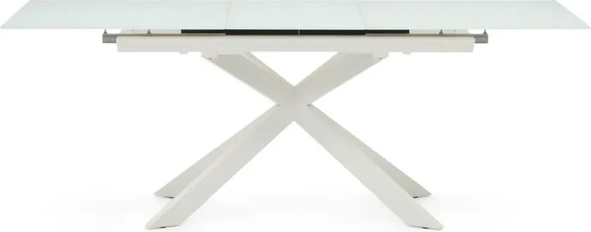 Rozkládací jídelní stůl s přídavnou deskou se skleněnou deskou 90x160 cm Atminda – Kave Home