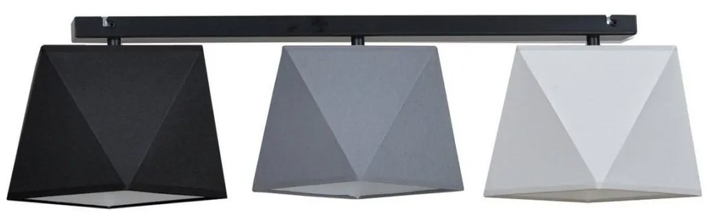 Stropní svítidlo Diamond, 3x textilní stínítko (mix 5 barev), (výběr ze 2 barev konstrukce), p