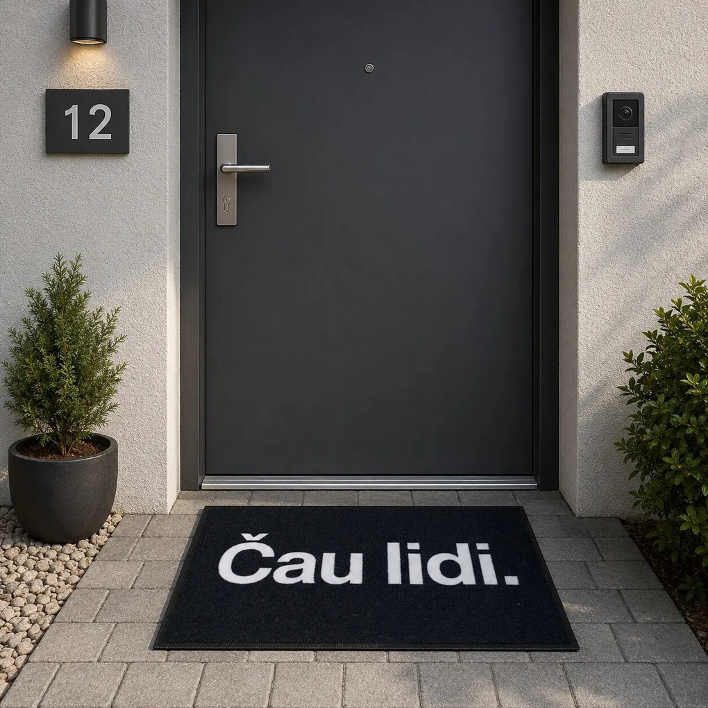 Mercury Flooring, Rohožka Čau lidi 40x60 cm - na ven i na doma, 40x60, černá