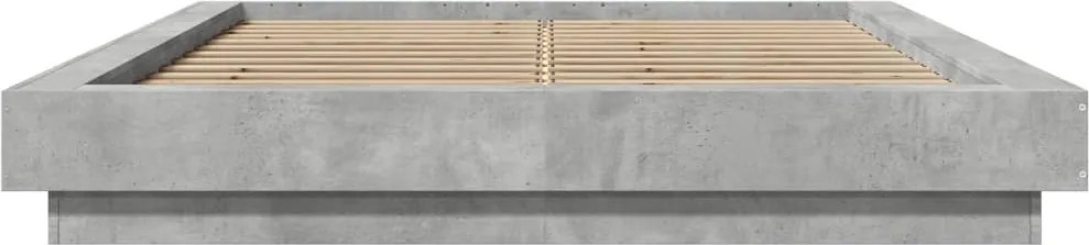 Rám postele betonově šedý 120 x 200 cm kompozitní dřevo 3281199
