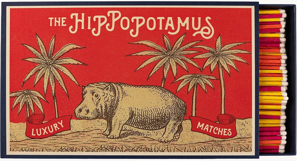 Designové zápalky Hippopotamus