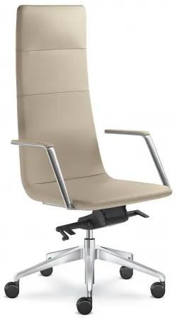 LD seating Kancelářské křeslo HARMONY PURE 850-H BR-820 - područky z leštěného hliníku s černými krytkami GALERIE - Čalounění LD seating KŮŽE 6 / Kůže 2021