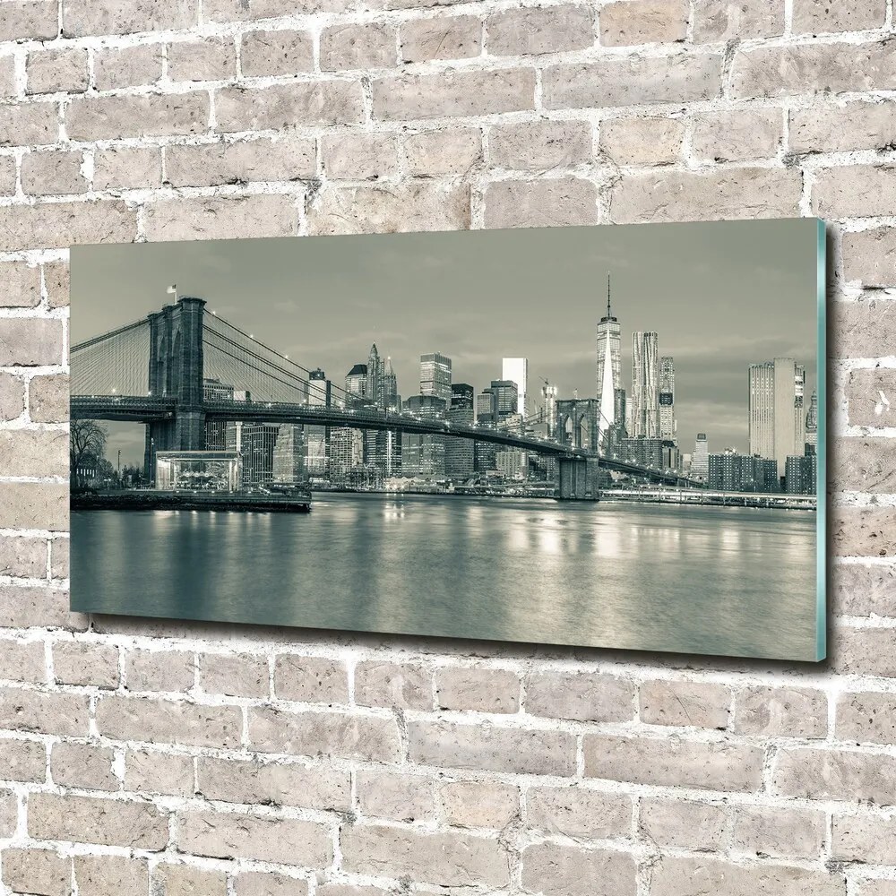 Wallmuralia Foto-obrah sklo tvrzené Manhattan New York 140x70 cm