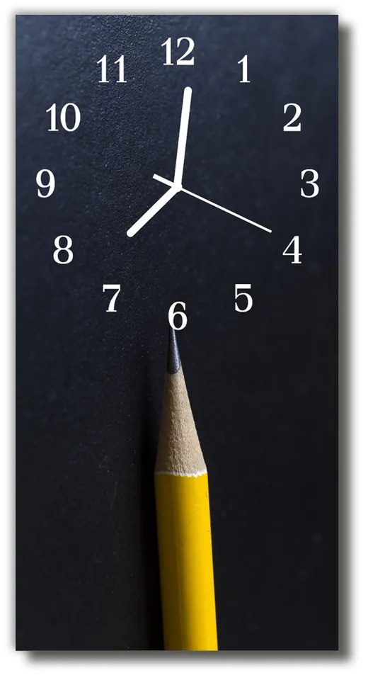Skleněné hodiny vertikální Barevná tužka