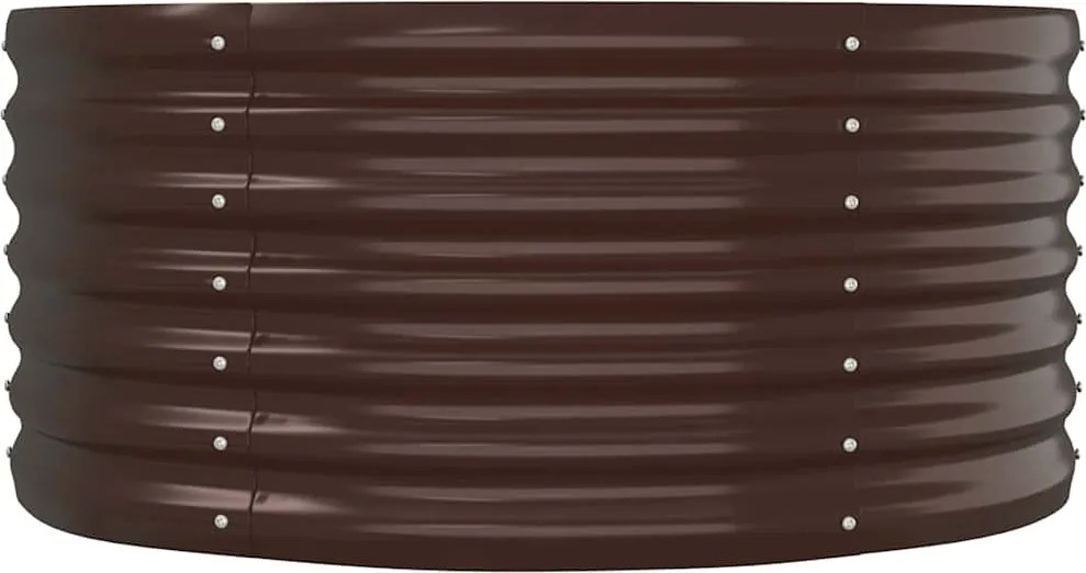 Vyvýšený záhon pozinkovaná ocel 152x80x36 cm hnědý 318915