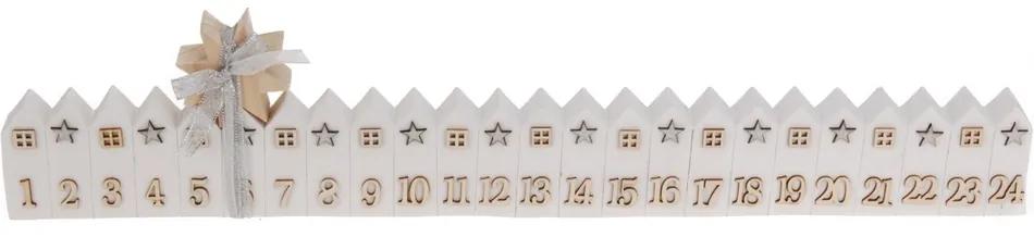 Adventní kalendář House bílá, 52 cm