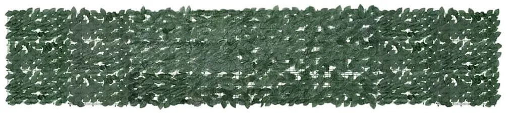 Balkónová zástěna s tmavě zelenými listy 400 x 75 cm 315484