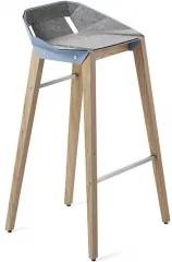 Barová židle Tabanda DIAGO, 75 cm, dubová podnož, plst (RAL5024)