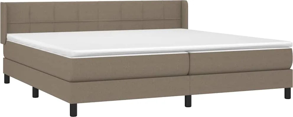 Box spring postel s matrací taupe 200x200 cm textil 3129741