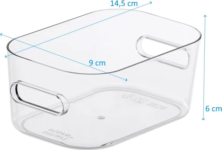 SMARTSTORE Organizér CompactClear, 0,6l (XS), 14,5 x 9,5 x 6 cm