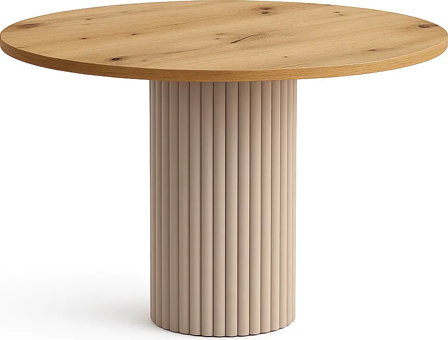 NW Kulatý jídelní stůl NESTORIO 1, 75 cm Barva/ dekor: Kašmír, Barva nohy stolu: Kašmír