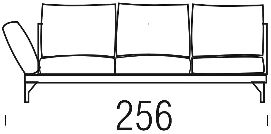 Beltá / Frajumar designové sedačky Asso 256cm open