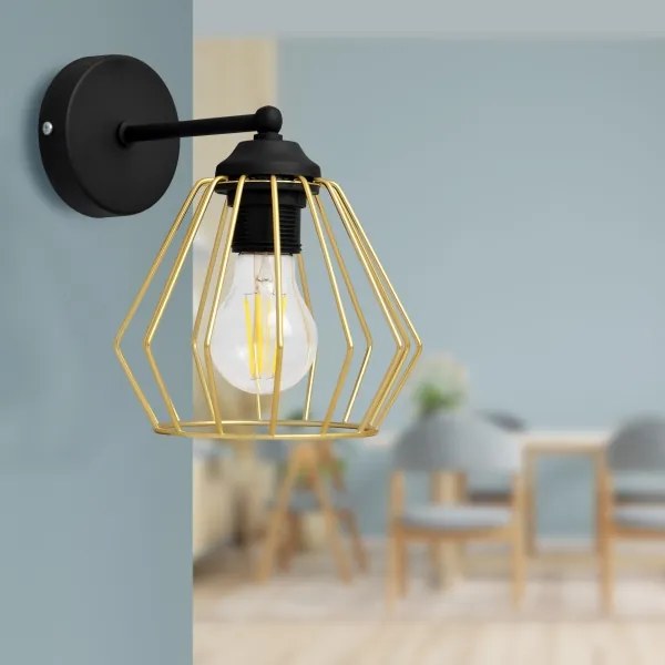 Nástěnná lampa AGAT 1xE27/15W/230V zlatá/černá