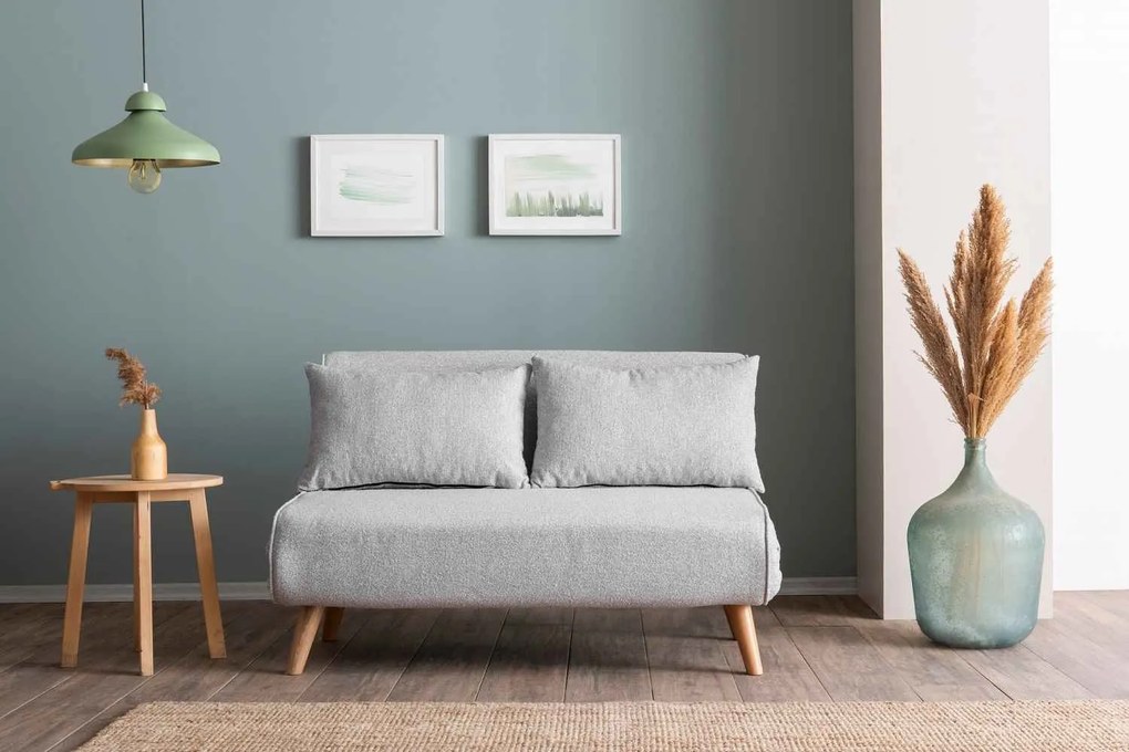Designová rozkládací pohovka Felicitas 120 cm šedá