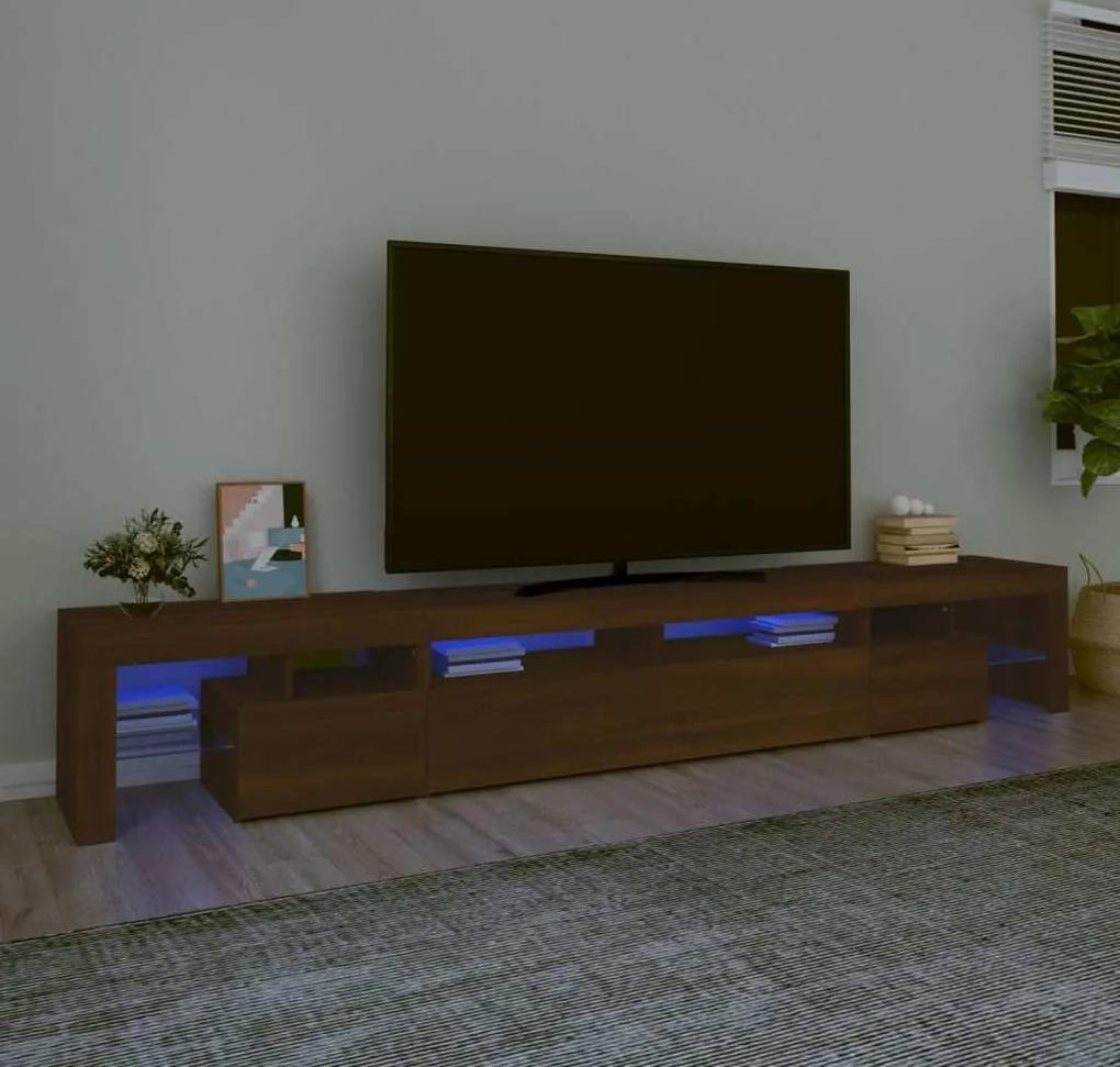 vidaXL TV skříňka s LED osvětlením 260x36,5x40 cm [3152780] Barva: šedá sonoma