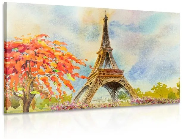 Obraz Eiffelova věž v pastelových barvách Varianta: 60x40