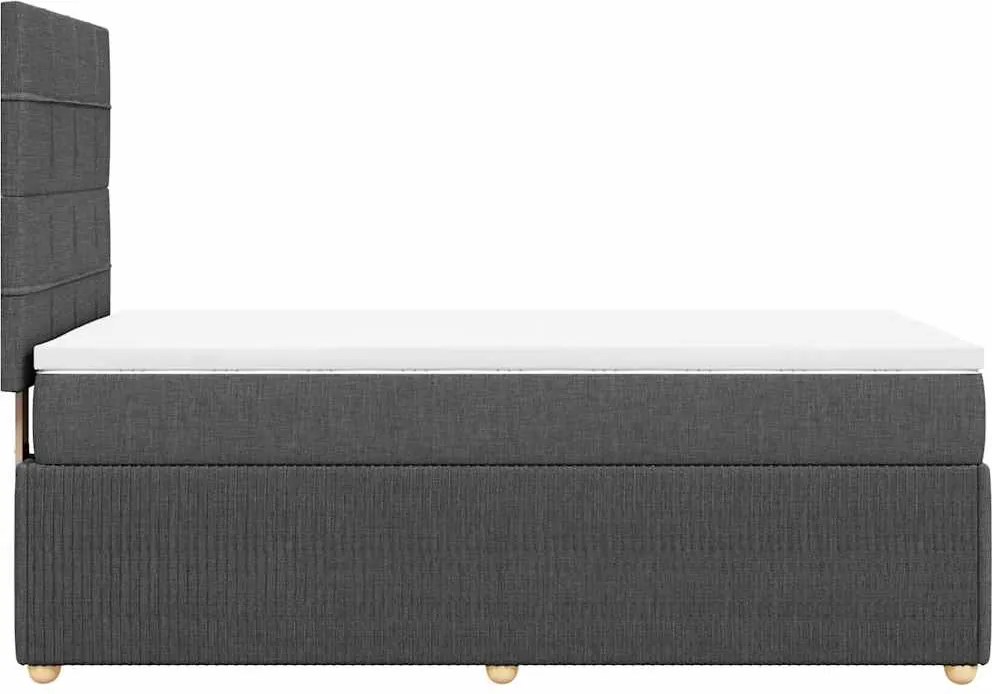 Box spring postel s matrací tmavě šedá 90x190 cm textil 3291912