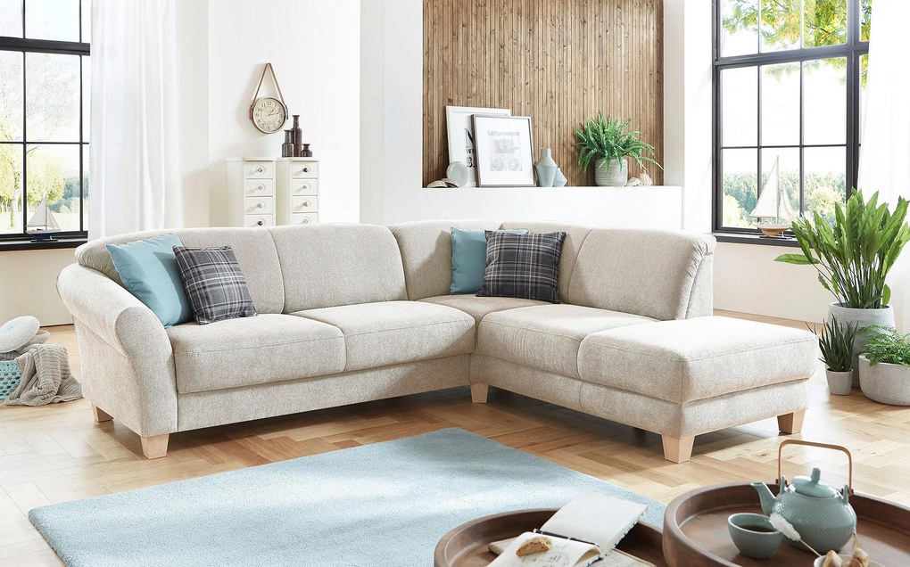 XXXLutz ROHOVÁ SEDAČKA, textil, krémová Sit & More - Sedací soupravy - 000144005325