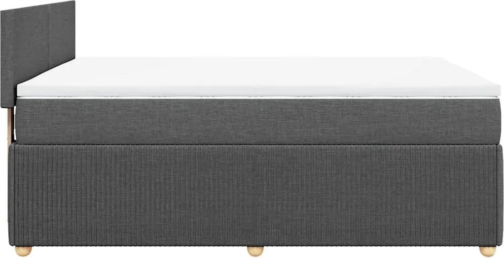 Box spring postel s matrací tmavě šedý 140 x 190 cm textil 3289745