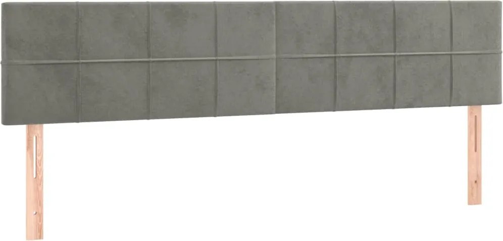 Box spring postel s matrací světle šedá 180x200 cm samet 3130973