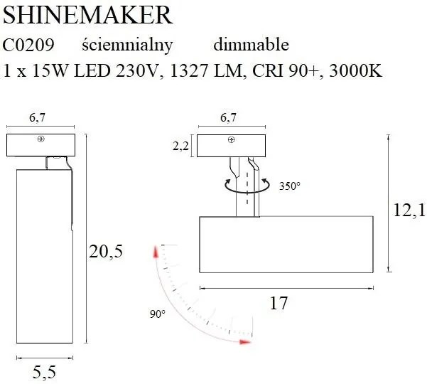 Maxlight Stropní svítidlo Maxlight C0209 SHINEMAKER