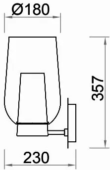 Mantra Nora, nástěnné svítidlo 1xE27 čiré sklo/dřevo, průměr 18cm
