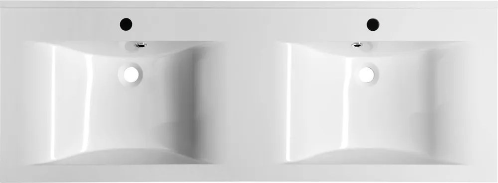 Sapho Sapho, FLAVIA dvojumyvadlo 140x50cm, litý mramor, bílá, 68141