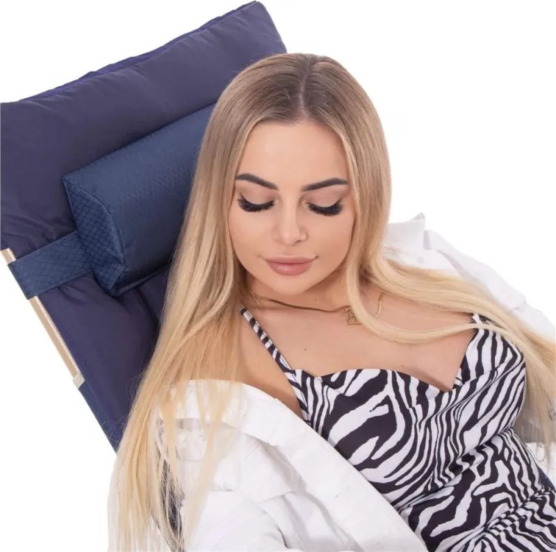 Zahradní polohovací křeslo SPRINGOS VICTO modré