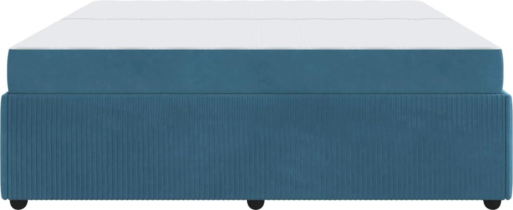 Rám postele Modrá 200 x 200 cm textil 3398442