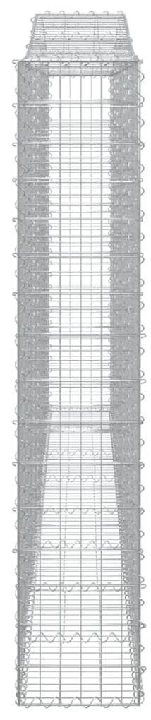 Klenutý gabionový koš 400 x 30 x 160/180 cm pozinkované železo,  153408