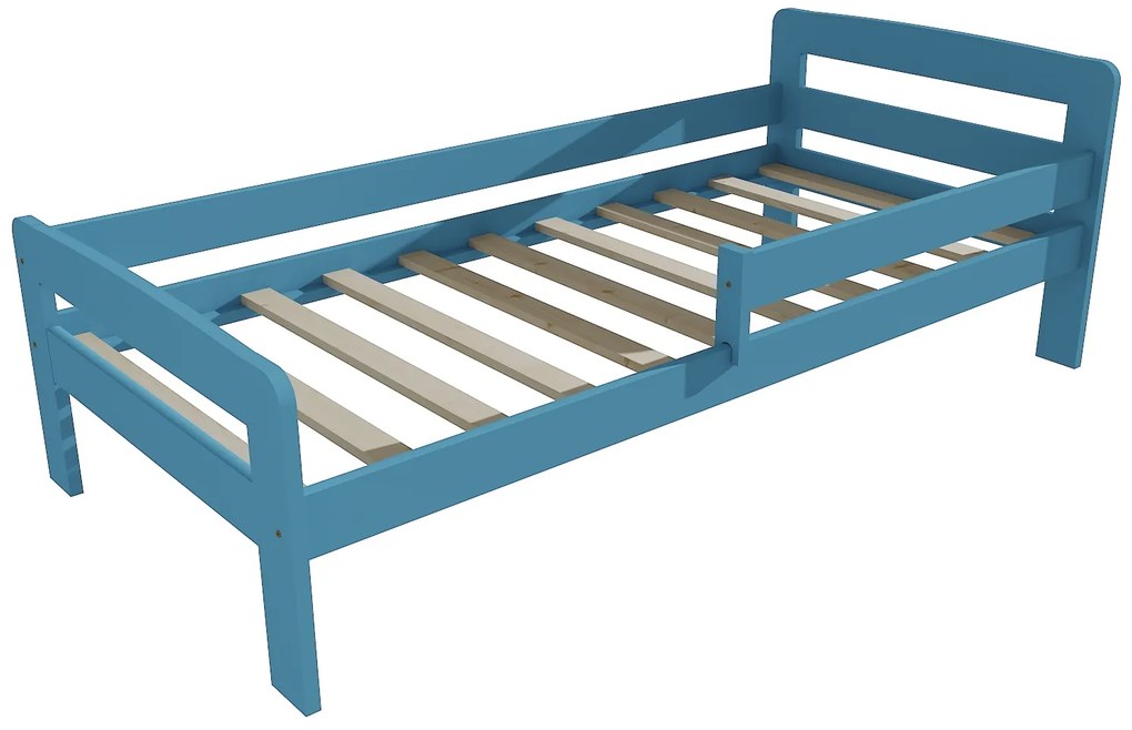 Vomaks Dětská postel se zábranou VMK008C KIDS Rozměr: 120 x 200 cm, Barva: barva modrá
