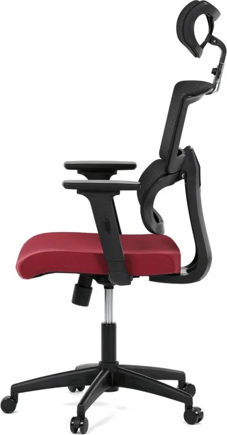 Kancelářská židle KA-B1025 BOR, houpací mechanismus, červená síťovina (63 x 68) cm