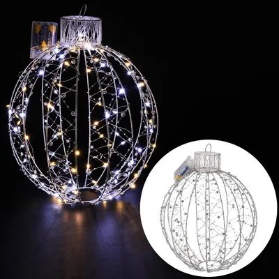 Kovová LED vánoční koule 120 LED 30 cm