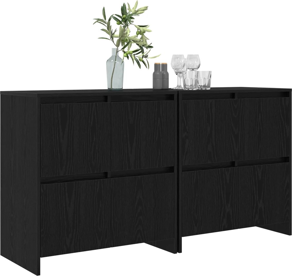 Konzole 2 ks Černý dub 70 x 41 x 75 cm Kompozitní dřevo 3393514