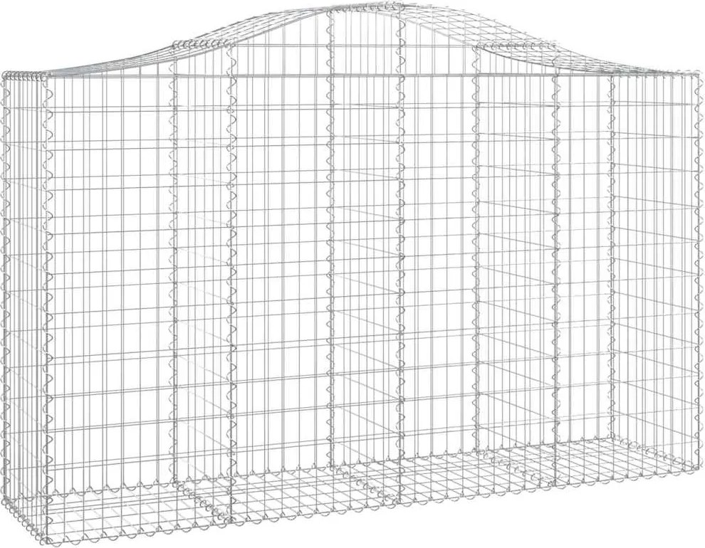 Klenuté gabionové koše 8 ks 200x50x120/140cm pozinkované železo 3145667