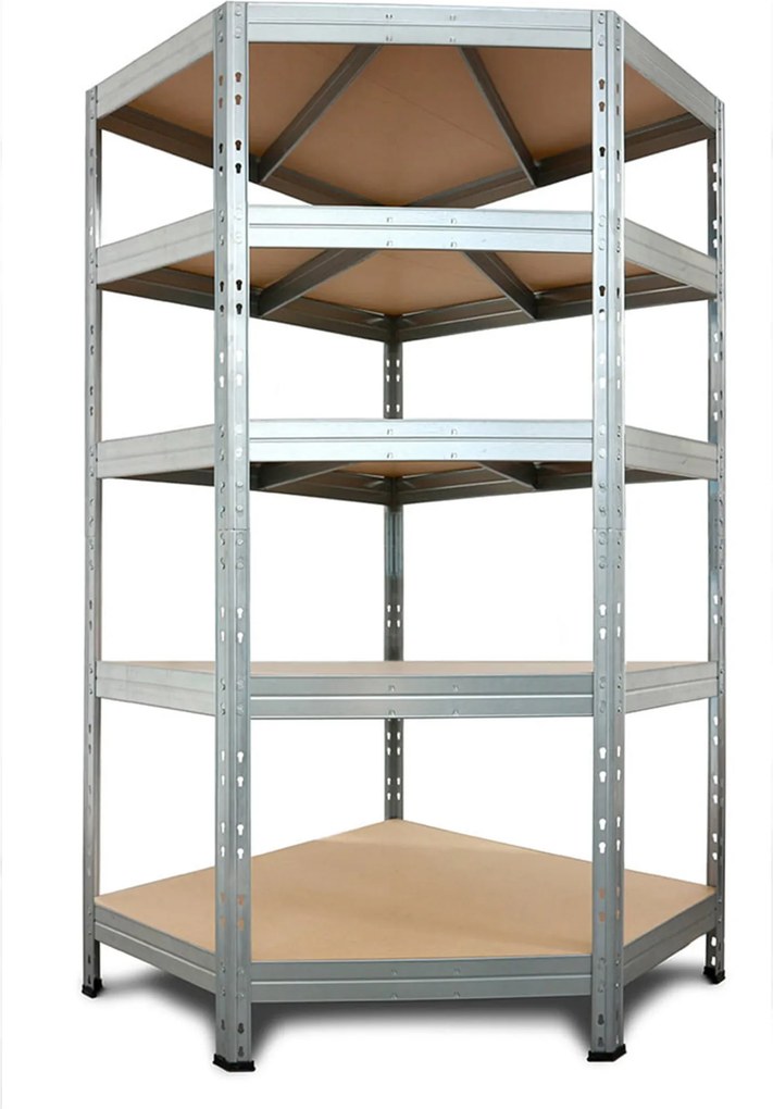 AR Shelving Vysokozátěžový rohový regál Rivet 180x90x45x64,5 cm