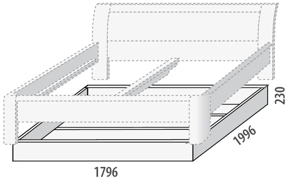 Úložný prostor Florencia výklopný 160,180 Domestav F140 Materiál: Buk cink, Barevne provedení: Přírodní provedení-lak