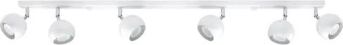 Stropní bodové svítidlo SOLLUX Oculare 6l GU10 6x40W bez zdroje SL.0442 bílá