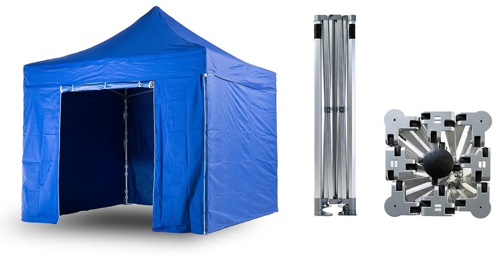 Nůžkový párty stan 3x3 m TENTino BIG HEXAGON Barva opláštění (Zvolte variantu): 8A - MODRÁ