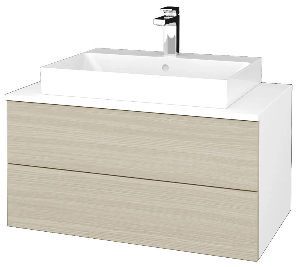 Dřevojas Koupelnová skříňka MODULE SZZ2 80 Varianta: N01 Bílá lesk / M01 Bílá mat