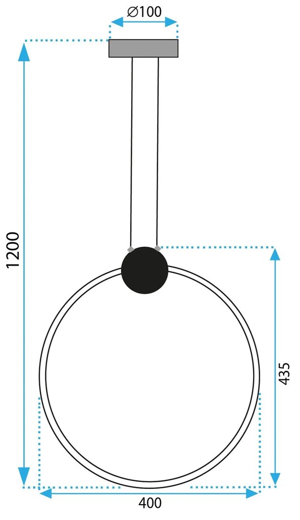 Toolight Toolight, LED stropní svítidlo 40cm 17W 4000K APP1397-CP, zlatá matná, OSW-00955