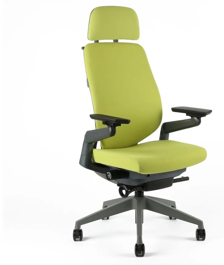 Office Pro Kancelářská židle KARME - čalouněná s podhlavníkem, F-01 zelená
