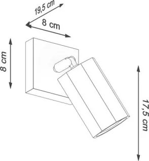 Nástěnné svítidlo SOLLUX Zeke GU10 1x40W bez zdroje dub SL.1028