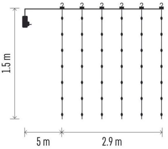 LED Venkovní řetěz 300xLED/8 funkcí 5,9 m IP44 teplá bílá